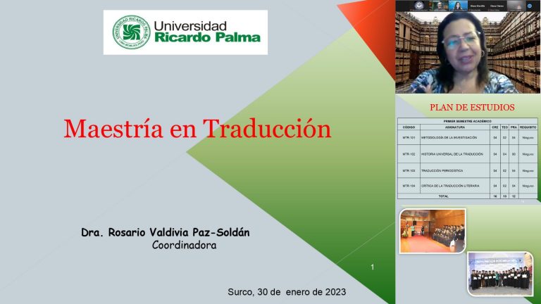 Charla: Maestría en Traducción de la URP - Colegio de Traductores